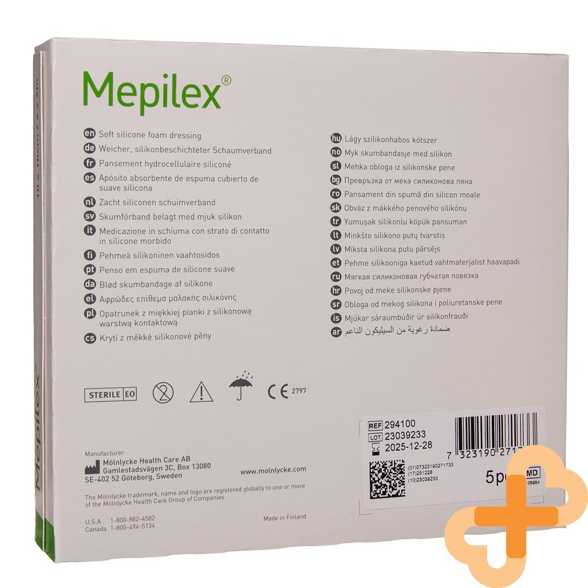 MHC MEPILEX Bandage 10 x 10 cm for Scars Sterile 5 pcs. Self-Adherent ...