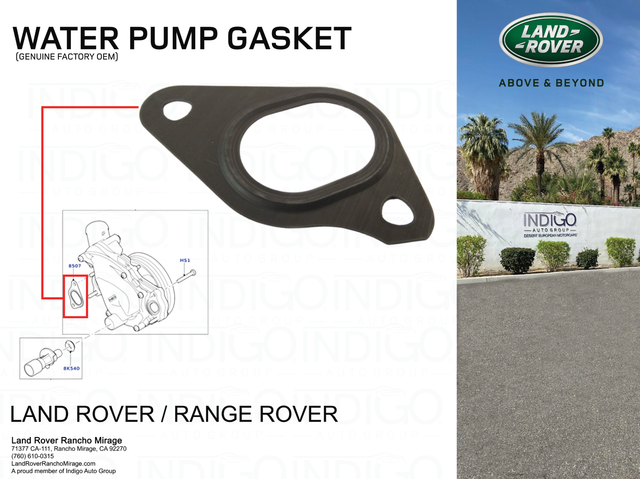 One Genuine Engine Water Pump Gasket Lr049370 for Jaguar for Land Rover ...
