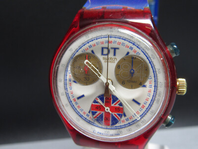 B195⭐⭐ Vintage " Swatch DT Soul 1988 " Chronograph Quartz Armbanduhr ⭐⭐ ...