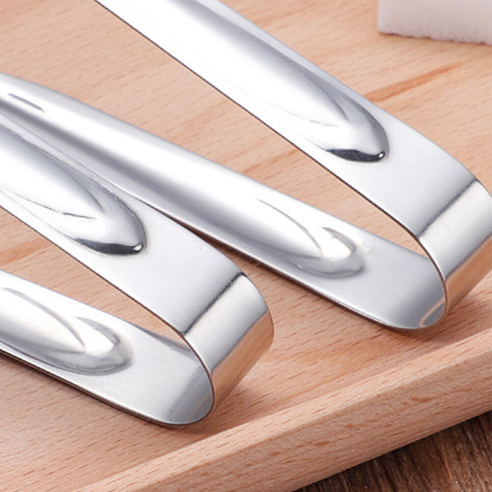 12pcs BBQ Clips Bar Stainless Steel Kitchen Tools Coffee Ice Tongs ...