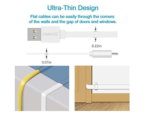 JJMASEE 2 Pack 26FT Power Extension Cable for Wyze Cam V3WyzeCam ...