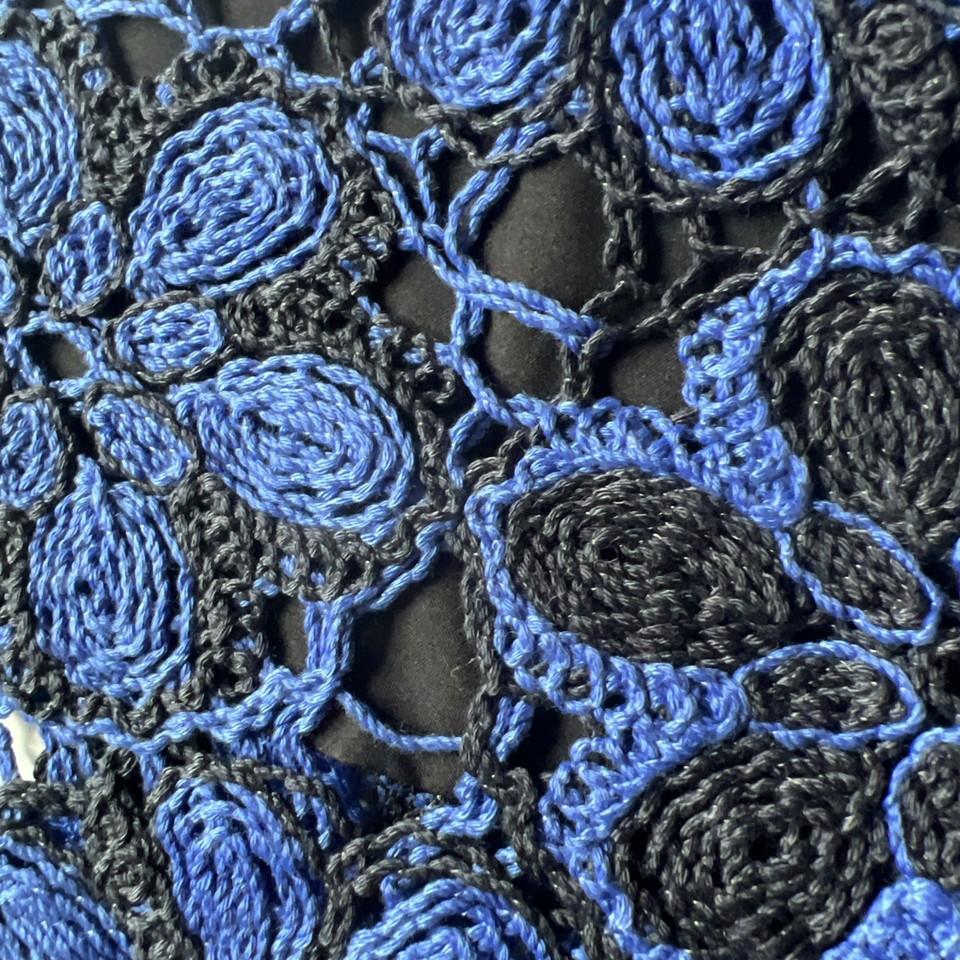 SAINT ART Sz S Ruby Crochet Tie Sleeveless Top French Blue White 💖NWT💖 ...