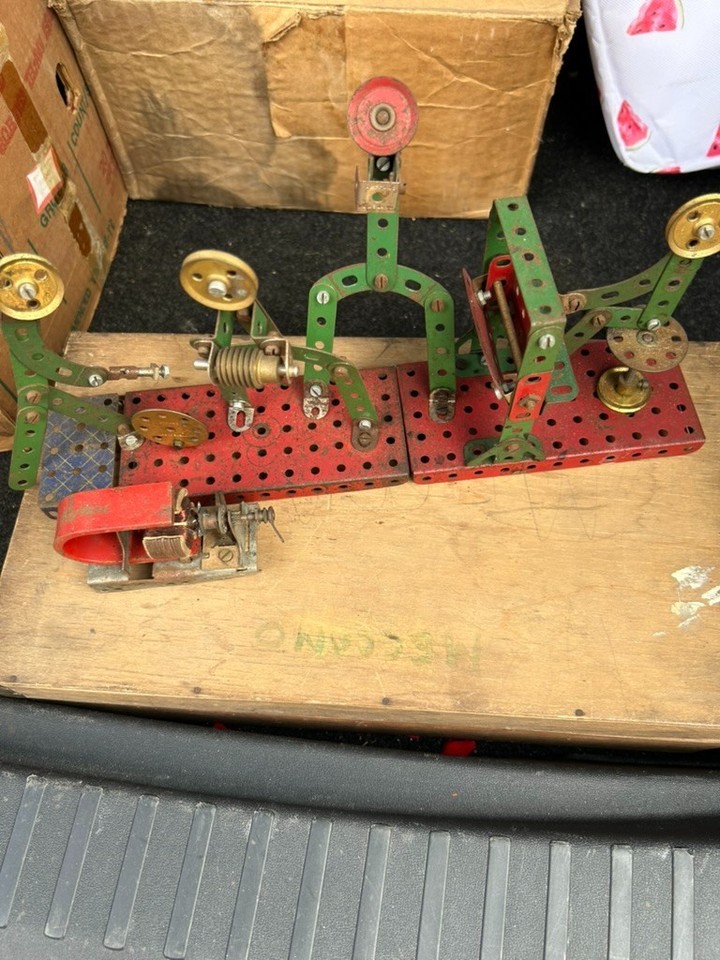 Vintage Meccano. A collection of vintage Meccano in a wooden box. | eBay UK