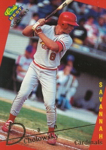 #095 SAVANNAH CARDINALS # DAN CHOLOWSKY BASEBALL CARD CLASSIC BEST GOLD ...