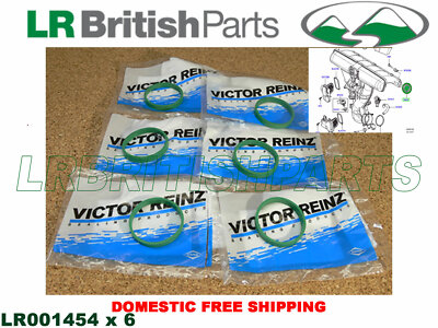 LAND ROVER GASKET INLET MANIFOLD LR2 VICTOR REINZ NEW LR001454 SET OF 6 ...