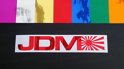 JDM Rising Sun Coloured Chromes Vinyl Die Cut Car Window Bumper ...
