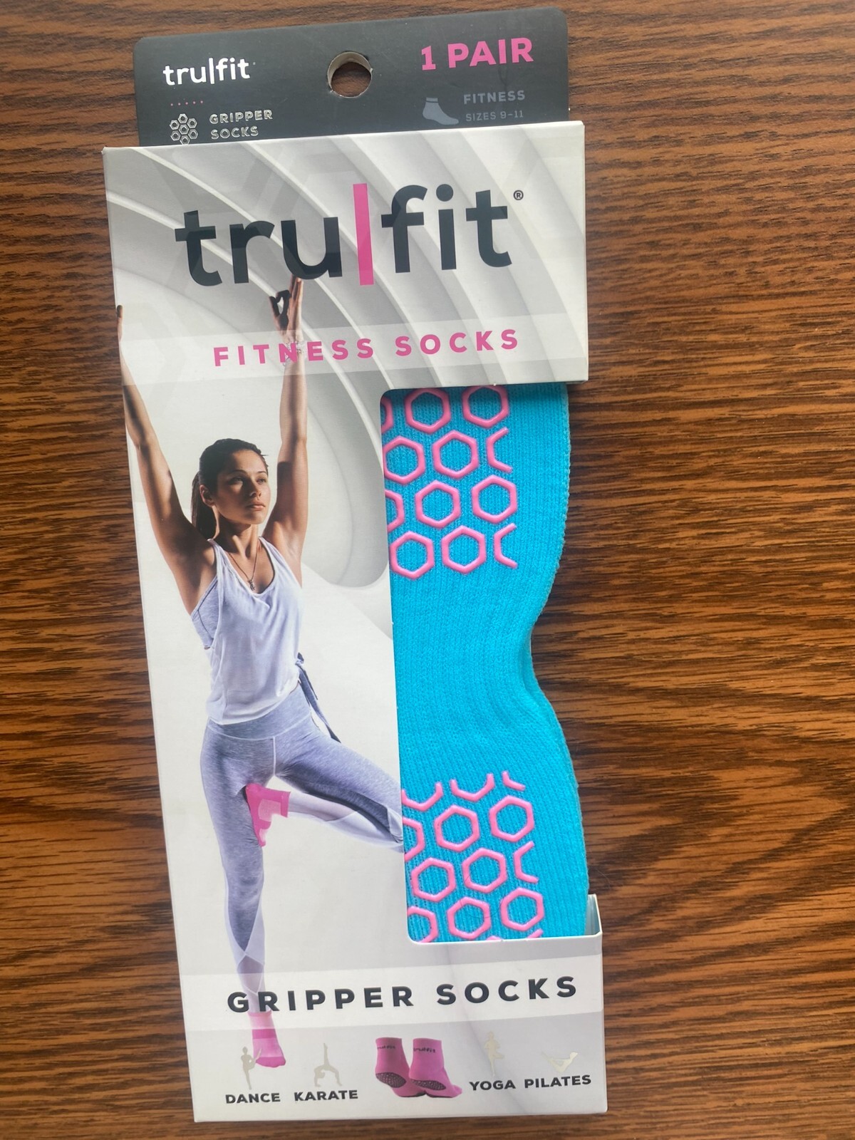 Women's Tru Fit Non-Slip Gripper Yoga Dance Exercise Fitness Socks Shoe ...