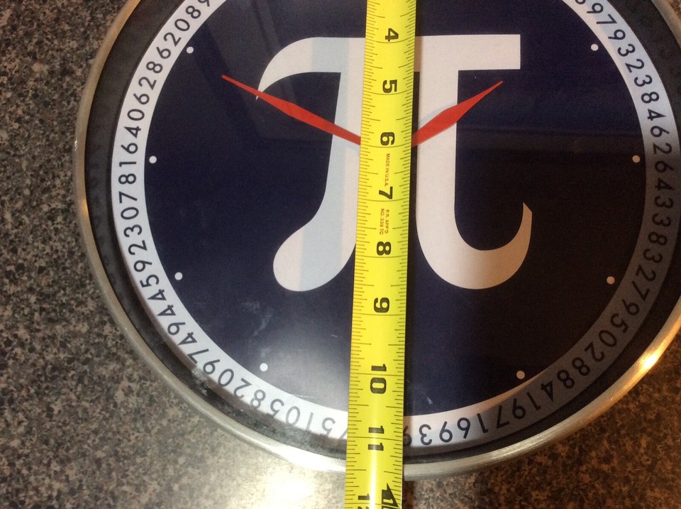3.14 Pi Wall Clock Mathematical Pi Classroom Wall Decor EUC | eBay