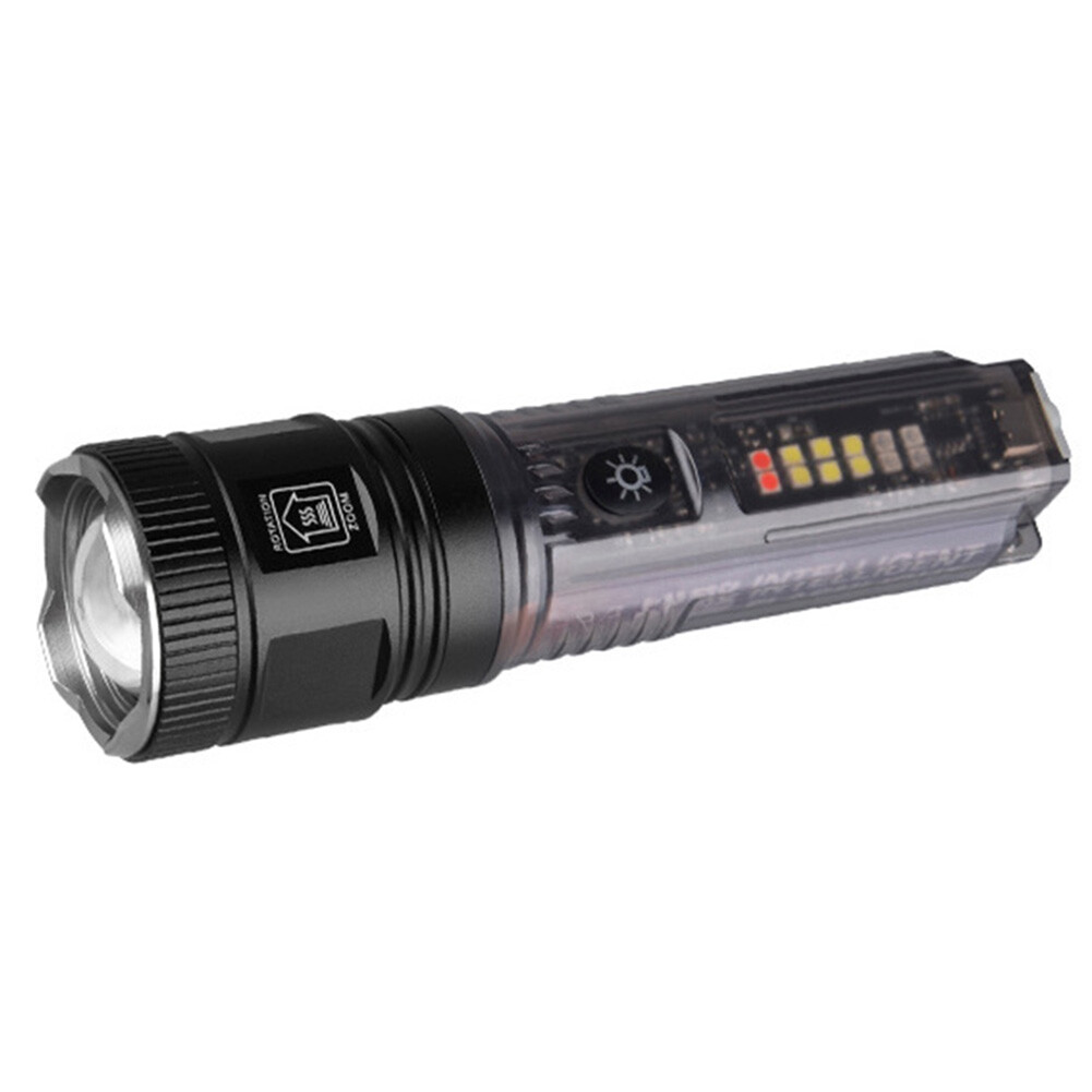 1800mAh LED Flashlight Type-C Solar Rechargeable 200LM IPX65 Waterproof ...