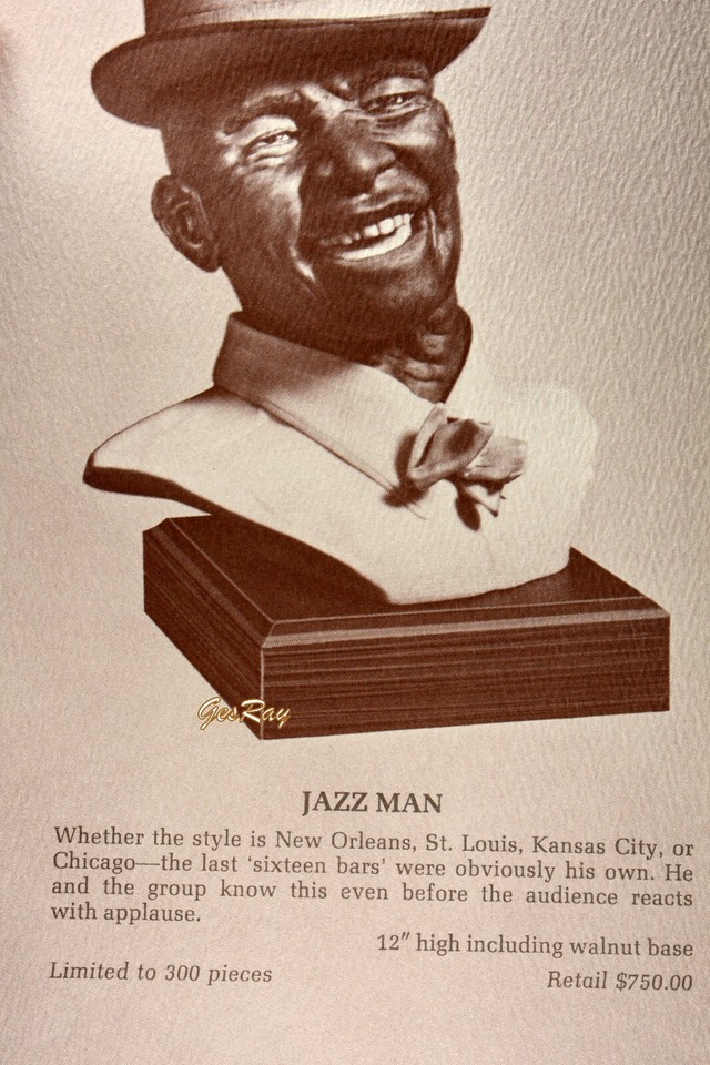 Porcelain Bust by Edward J Rohn, Jazz Man Bust Sculpture Limited ...