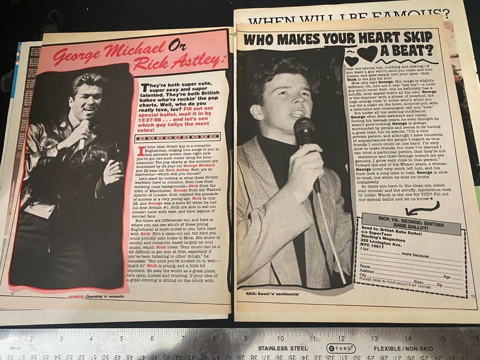 Rick Astley - 80s magazine photos clippings cuttings | eBay