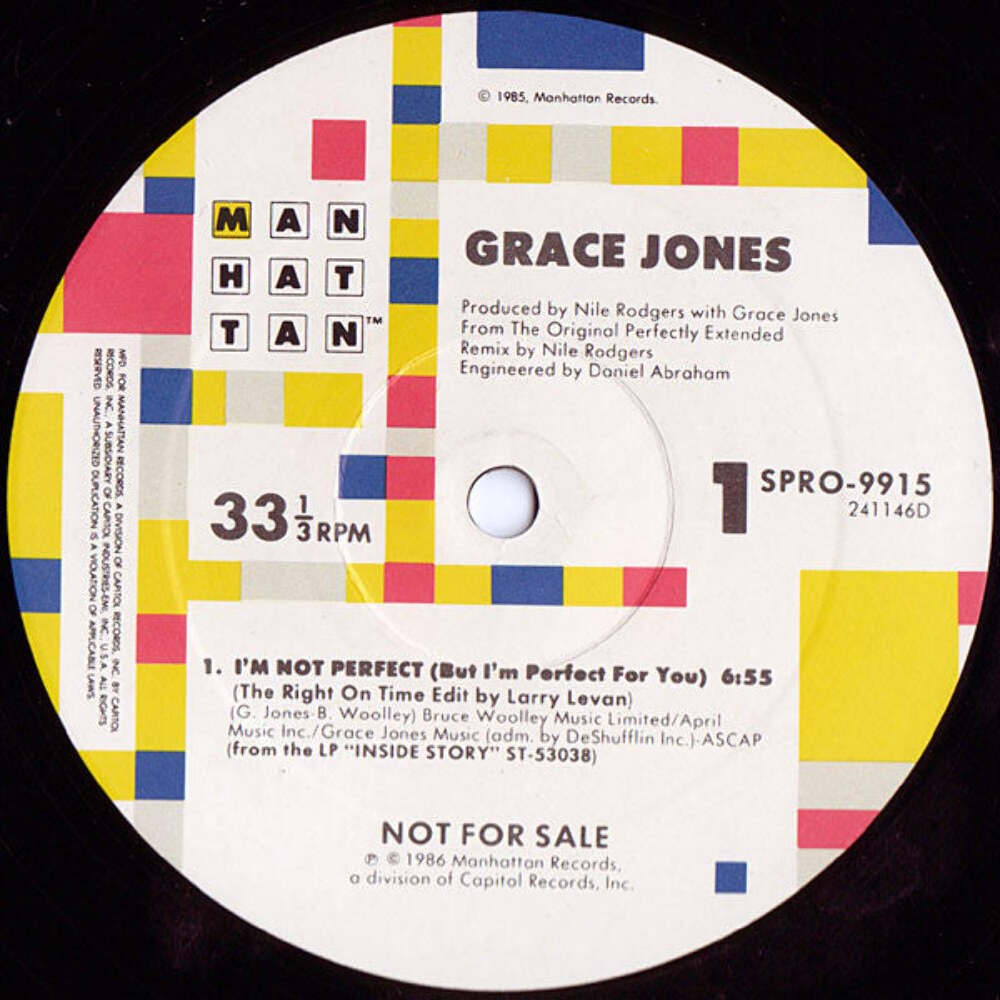 Grace Jones - I'm Not Perfect (But I'm Perfect For You) (Super Club ...