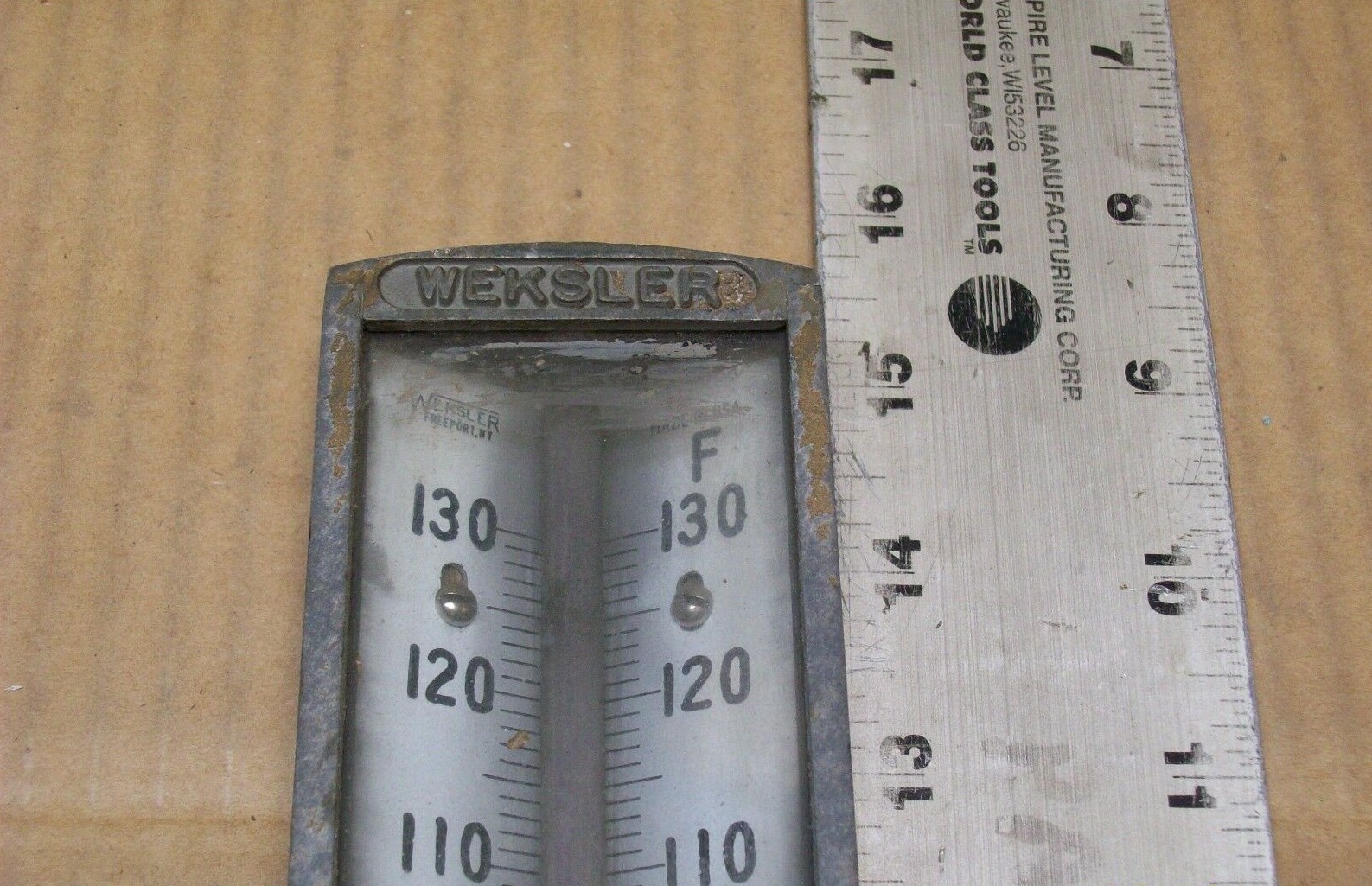 VINTAGE WEKSLER TEMPERATURE GAUGE 40-130F FREEPORT NY | eBay