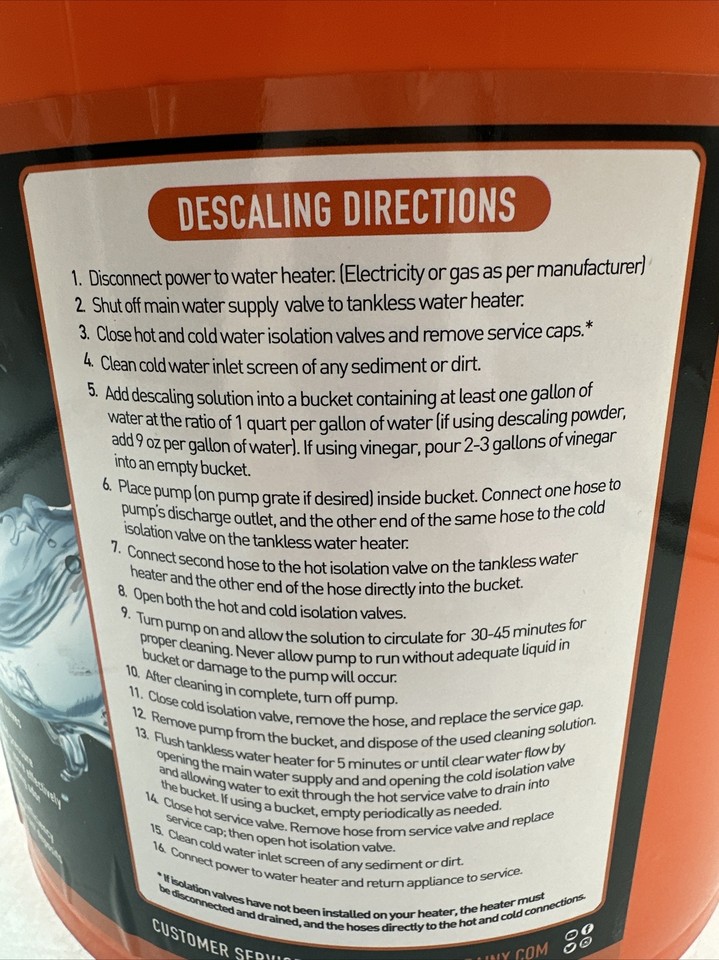 Tankless Water Heater Descaler Kit DrainX DXP1-1110 | eBay