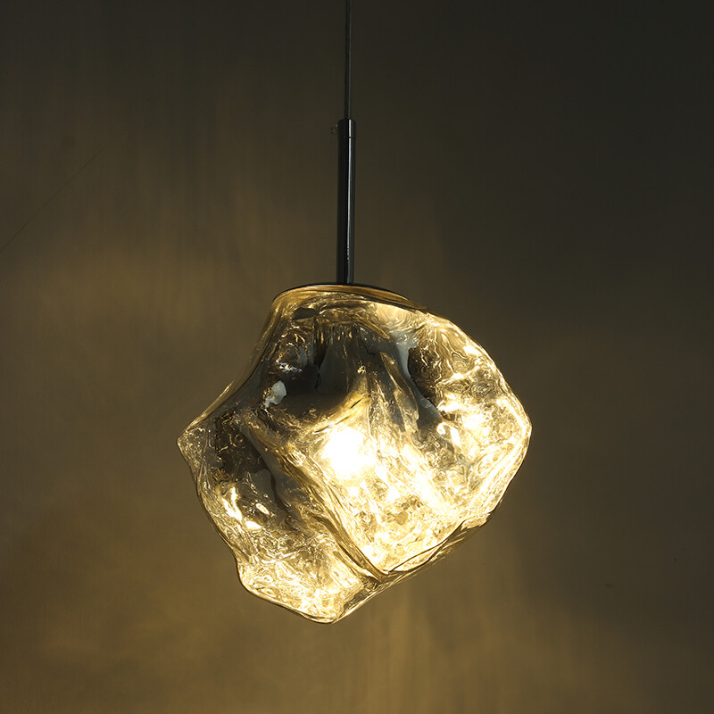 Lava Ceiling Lamp Chandelier Nordic Art Glass Stone Ice Ceiling LED ...