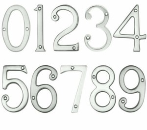 Polished Chrome Door Numbers & Letters 2" ( 50 mm ) | House Flat ...