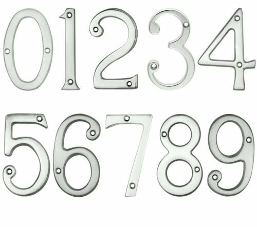 Polished Chrome Door Numbers & Letters 2" ( 50 mm ) | House Flat ...