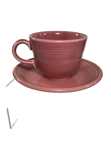 Fiesta 'Rose' Coffee / Tea Cup & Saucer Plate Fiestaware, Retired Color ...