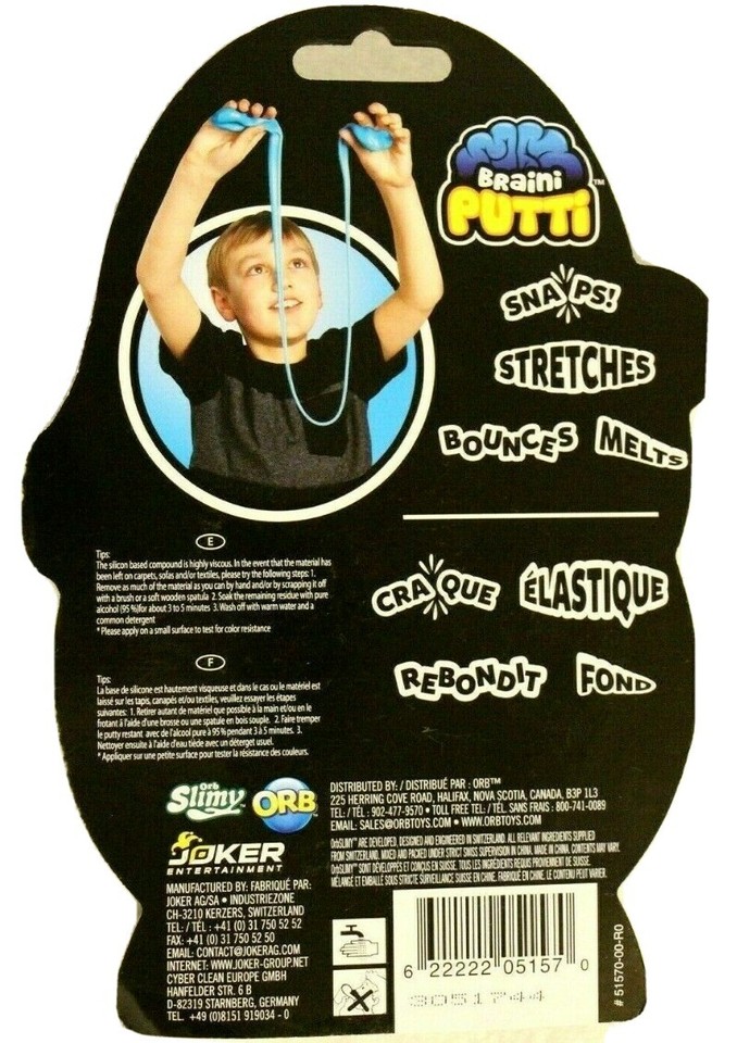 Orb Slimy Braini Putti Aquatica Super Bounci! Slime Putty 1.5 oz | eBay