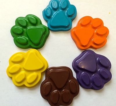 10 sets of 6 Scooby Doo Paw Dog Print Crayons Party Favors Teacher ...