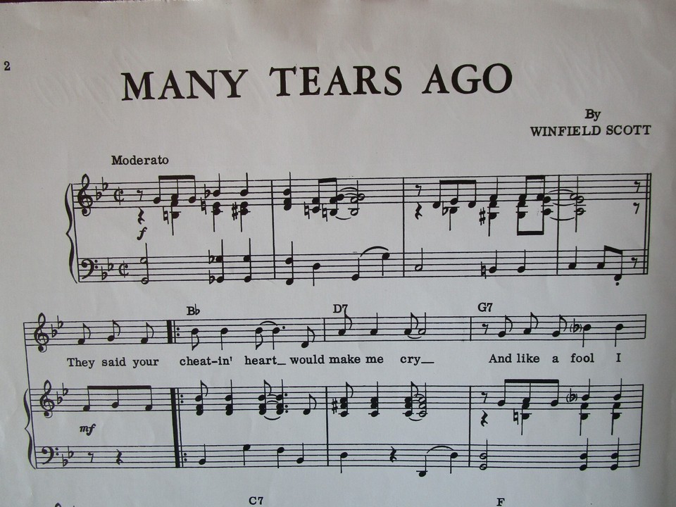 1960 MANY TEARS AGO Winfield Scott Connie Francis PIANO SHEET MUSIC | eBay