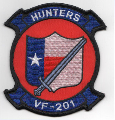 4" NAVY VF-201 SQUADRON HUNTERS 2 TABS MILITARY EMBROIDERED PATCH | eBay