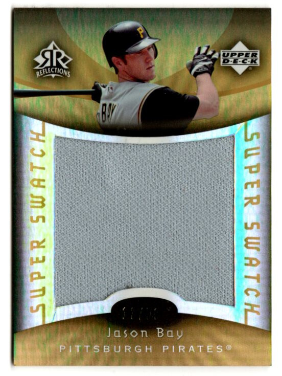 2005 UD Reflections Baseball Super Swatch Jason Bay JERSEY PIRATES 13/ ...