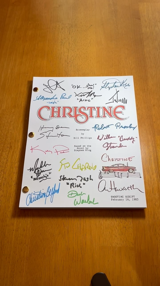 Christine Script Signed - Autograph Reprints - 135 Pages - Stephen King ...