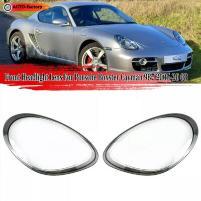 Car Headlight Lens Cover Clear Shell For Porsche Boxster Cayman 987 ...