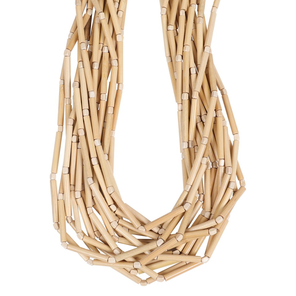 65 Lines Natural Bamboo String Curtains Handmade Room Divider Rustic ...