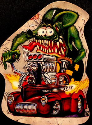 RAT FINK STICKER “WILLYS RIDE” 3“ X 4“ GLOSSY & BEAUTIFUL! | eBay