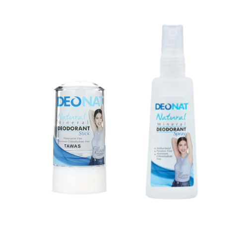 DEONAT Natural Mineral Deo Stick 60g + DEONAT Natural Mineral Deo Spray ...
