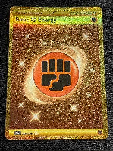 Pokémon TCG Basic Fighting Energy Holo Hyper Rare 258/198 Scarlet & Violet | eBay
