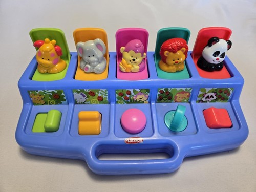 Vintage 1995 Playskool Poppin Pals Pop Up Jungle Safari Animals Toy ...