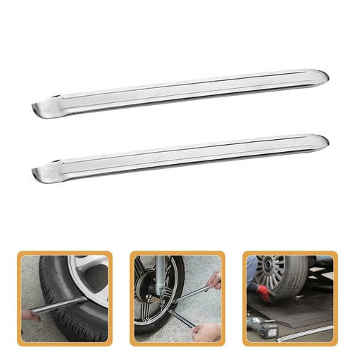 2 Pcs Tire Wrecking Bar Pry Rods Portable Bike Levers Metal Crowbar | eBay