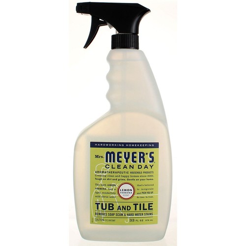 4 Pack Mrs. Meyer's Clean Day Tub and Tile Cleaner, Lemon Verbena, 33 ...