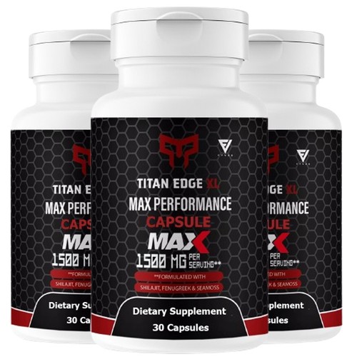 (3 Pack) Titan Edge XL Max Capsules TitanEdge XL Max Supplement (3 ...