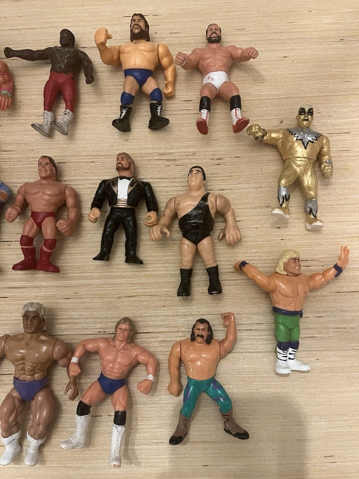 WWE WWF Hasbro Wrestling Figures Lot 22 Andre Hogan Mattel LJN Titan ...