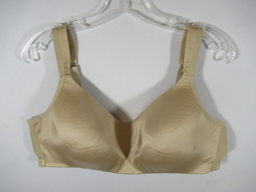 Cacique Lightly Lined Wireless Bra 44C Beige Satin | eBay