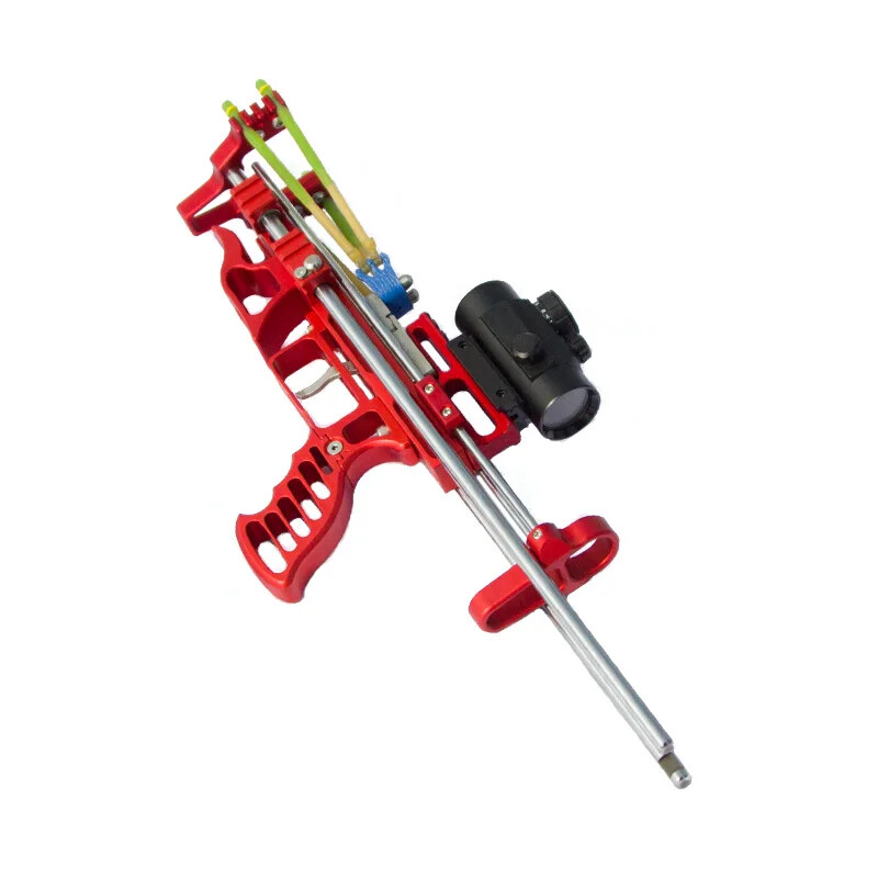 Folding Slingshot Rifle with Smooth Metal Grip, Portable Hunting ...