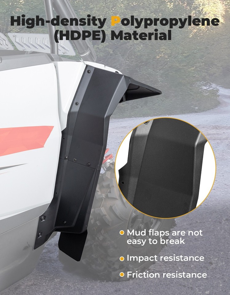 XXL Front & Rear Wider Fender Flares #2889133 for Polaris RZR XP 1000 4 ...