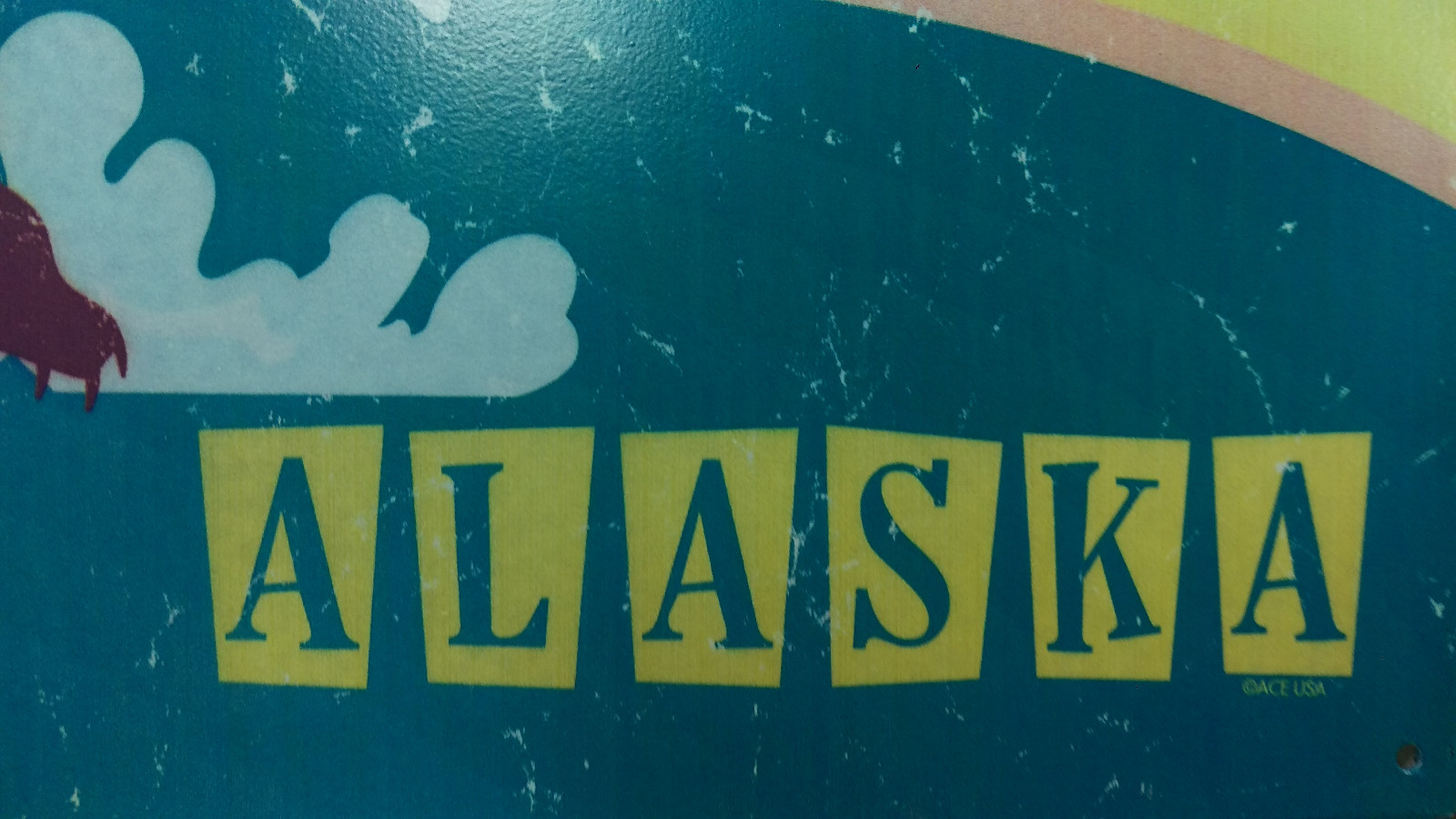 New Alaska Metal Sign Retro Brown Bear - Bear fishing in river - Alaska ...