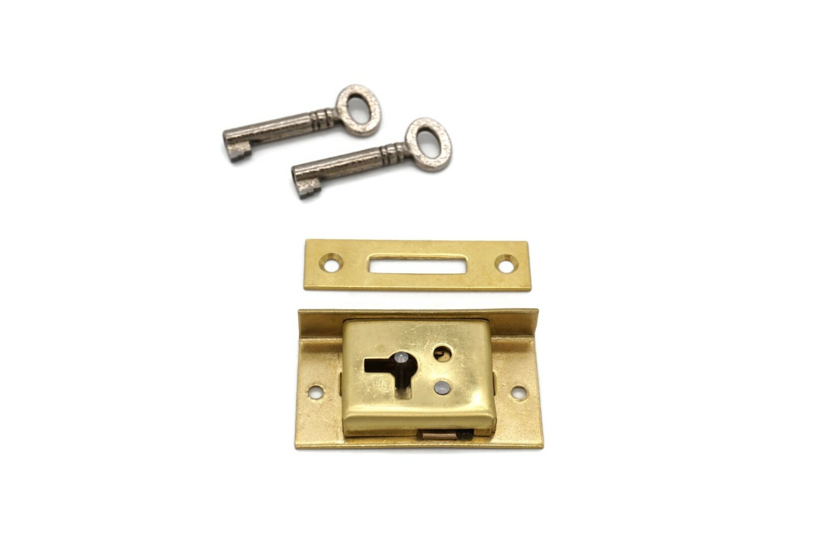 Half Mortise Lock Chest Trunk Small Box Lock Solid Brass Cabinet Lock 2 ...