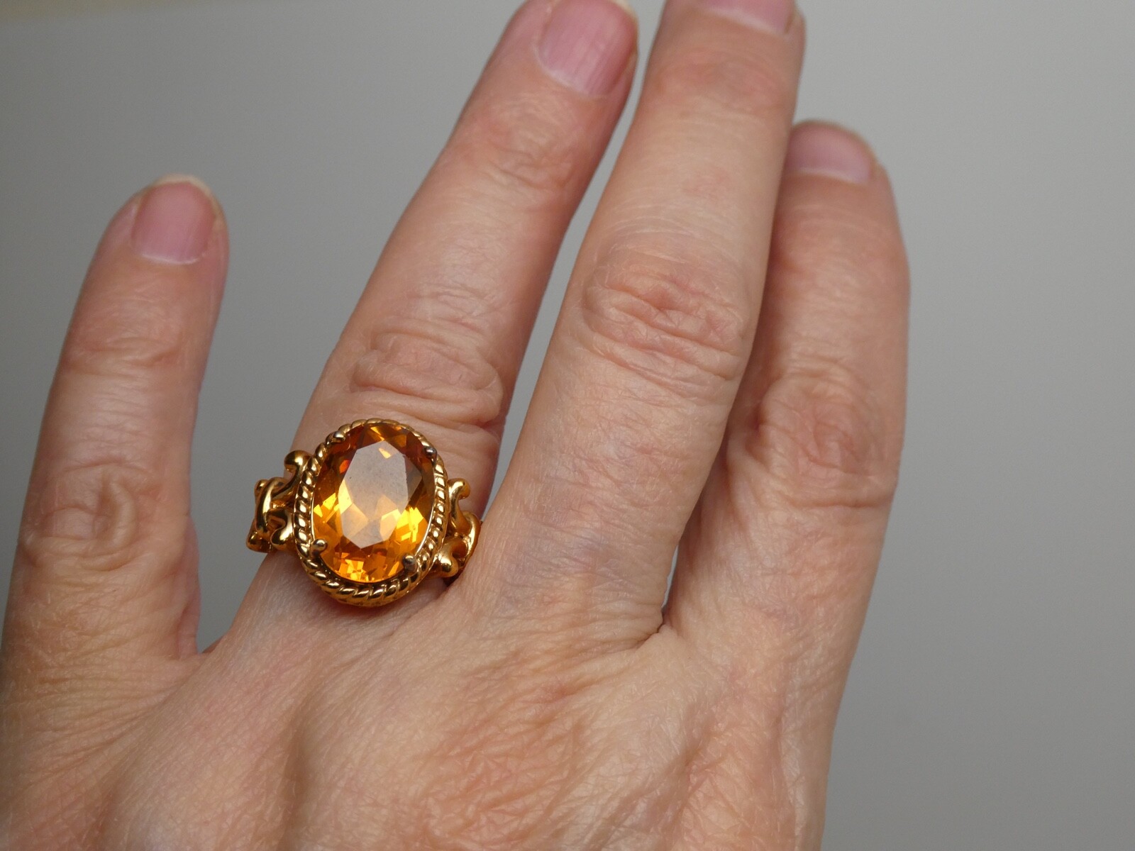 Ross-Simons Oval Citrine 18k Gold Over Sterling Silver 925 RiNG Size 5 ...