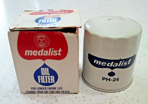 Vintage Medalist Oil Filter PH24 Made in USA Used w/ Wear Original Box | eBay