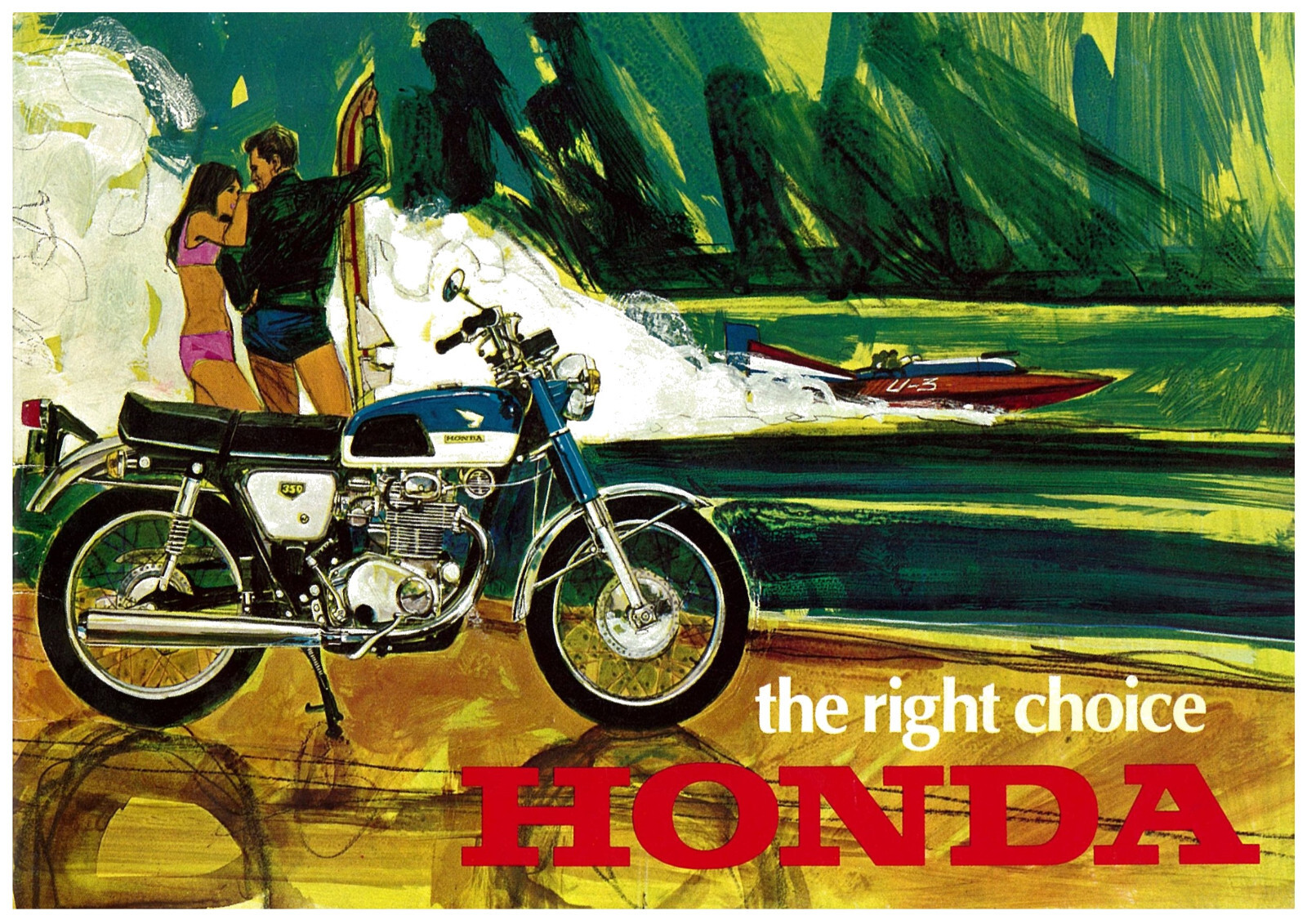 HONDA Poster CB350 1967 1968 1969 and 1970 Pop Art Suitable to Frame | eBay