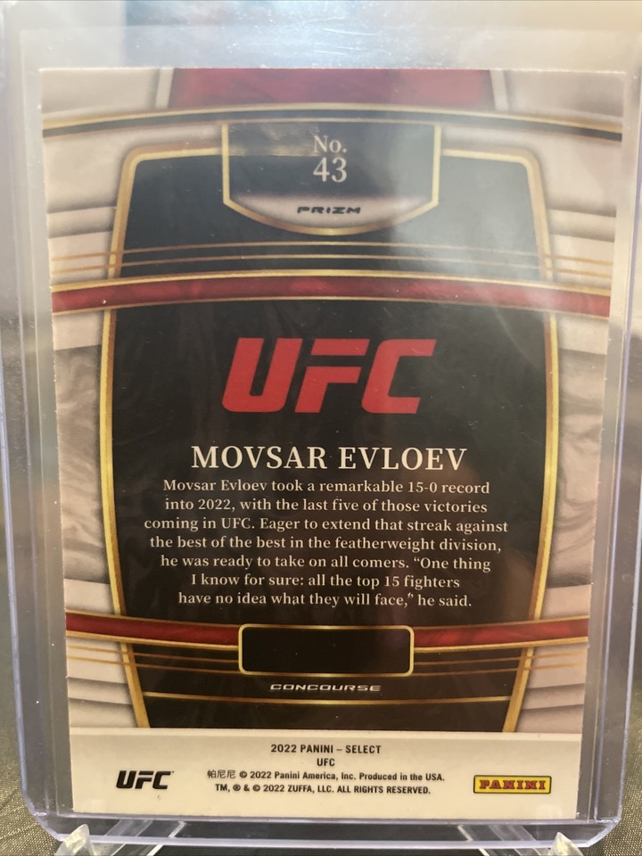 2022 Panini Select UFC Orange Flash PRIZM MOVSAR EVLOEV RC #43 | eBay