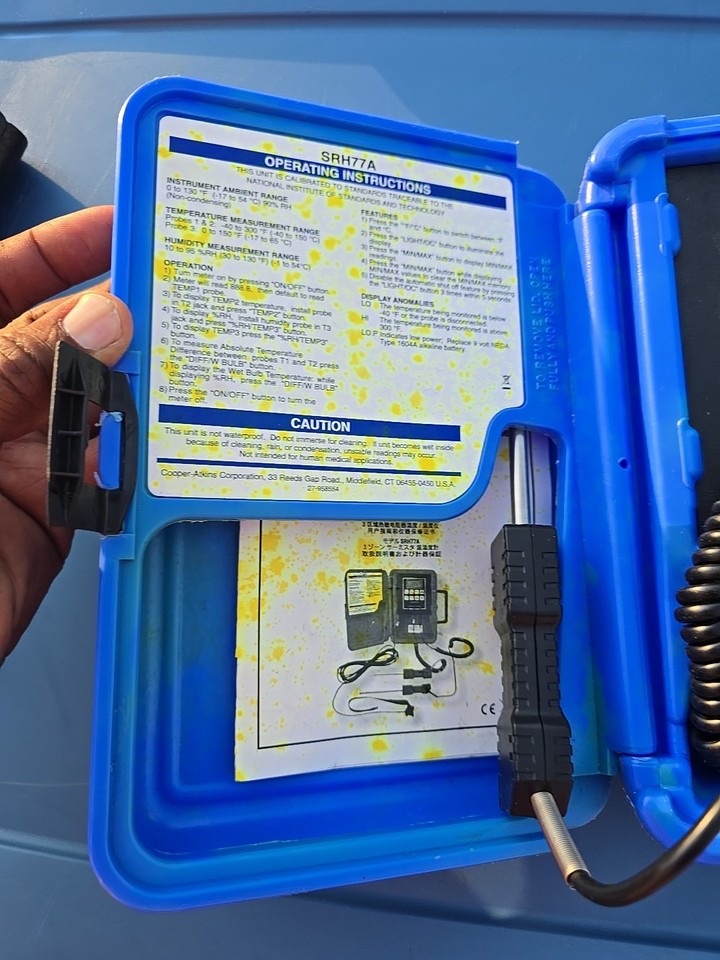 Cooper-Atkins SRH77A Temperature/Humidity Thermistor Instrument | eBay