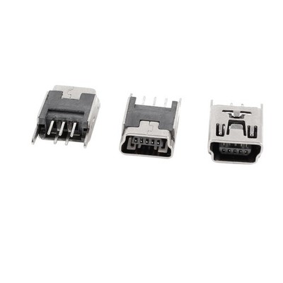 Lot de 3 Mini USB Type B femelle 5 broches 180° prise Jack à chaud | eBay