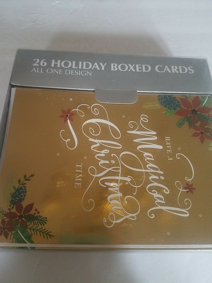 Have A Magical Christmas Time Cards 26 Holiday Boxed Cards | eBay